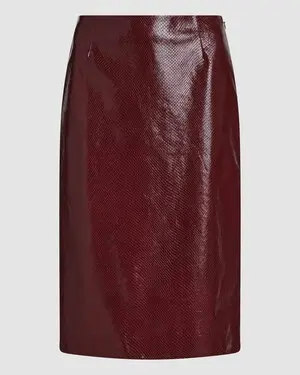 Veronica De Piante Noelia Embossed Leather Pencil Skirt