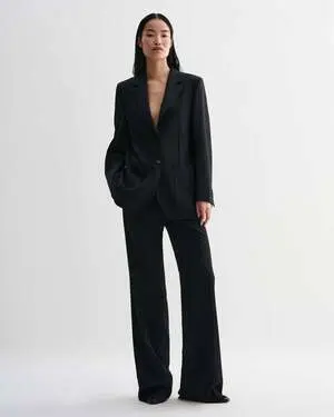 Veronica De Piante Sebastian Blazer In Stretch Wool Twill - Black