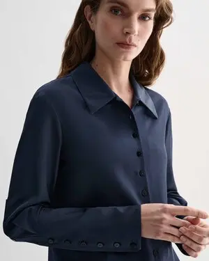 Veronica De Piante Livia Silk Shirt - Blue