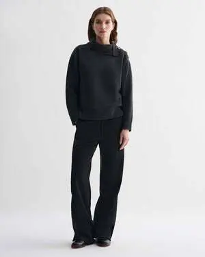 Veronica De Piante Cielo Sweater In Wool Cashmere, Charcoal