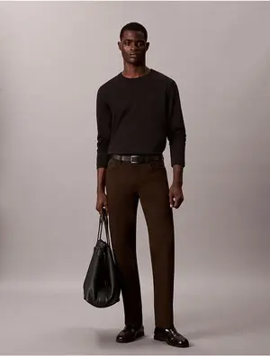Calvin Klein Straight Stretch 5-pocket Pants - Dark Coffee