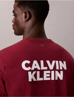 Calvin Klein All Caps Tee - Rhododendron