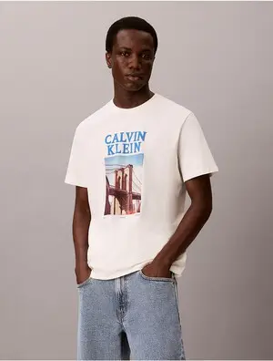 Calvin Klein Calvin Klein Brooklyn Bridge Logo Graphic Tee Tofu