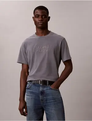 Calvin Klein Calvin Klein Powder Wash Crewneck Tee Castlerock