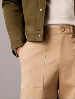 Calvin Klein Baggy Utility Chinos - Travertine