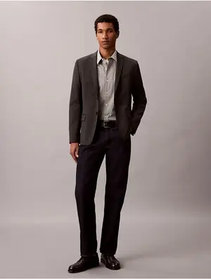 Calvin Klein Yarn-dyed Plaid Stretch Button-down Shirt - Olive Night