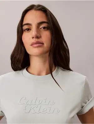 Calvin Klein Embossed Tee - Pale Meadow