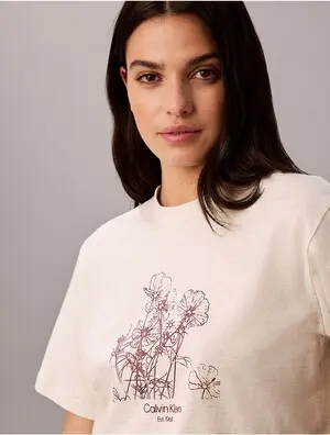 Calvin Klein Floral Print Boxy T-shirt