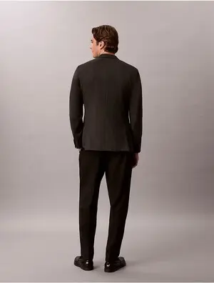 Calvin Klein Tapered Pleated Wool Blend Pants