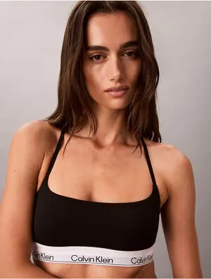 Calvin Klein Icon Cotton Modal Unlined Bralette - Black