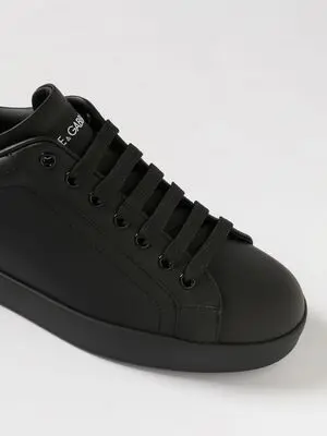 Dolce & Gabbana Leather Sneakers With Logo Detailing