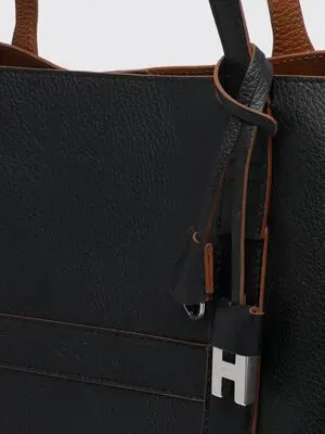 Hogan Script Calf Leather Tote Bag With Internal Pouch