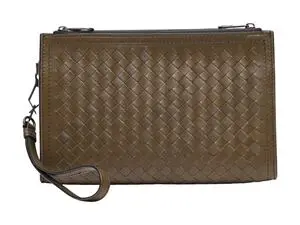 BOTTEGA VENETA Intrecciato Leather Wristlet Bag