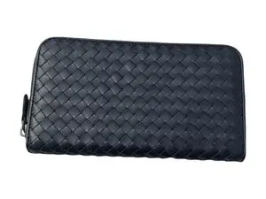 Bottega Veneta Intrecciato Leather Wallet - Blue