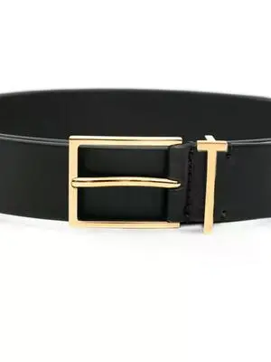 TOM FORD T-logo Leather Belt