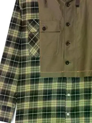 Kolor Check-pattern Patchwork Shirt