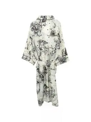 Dior Zodiac Silk Midi Dress - White
