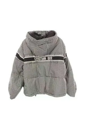 Dior Houndstooth Pattern Hooded Jacket