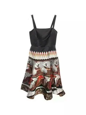 Fendi 2010s Embroidered Mini Dress - Black