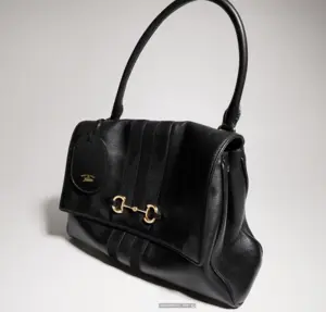 Gucci Paparazzo Medium Top Handle Bag - Black Leather