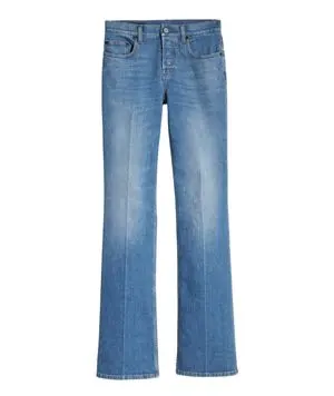 GUCCI Gucci Flared Stretch Cotton Denim Pants