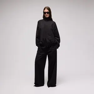 Gucci Soft Technical Twill Zip Jacket With Crest Embroidery