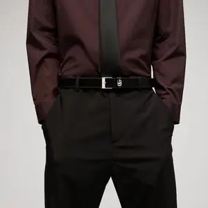 Gucci Belt With Square Buckle And Double G Detail