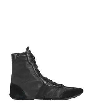 Gucci Suede And Leather High-top Sneakers - Black