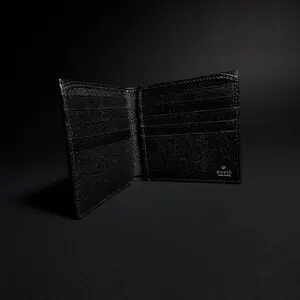 Gucci Bi-fold Wallet With Web Card Slots Gg Canvas