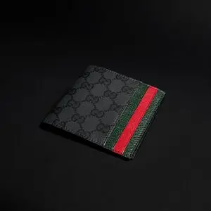 Gucci Bi-fold Wallet With Web Card Slots Gg Canvas