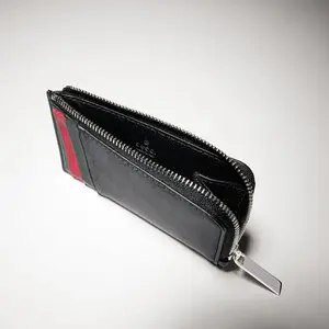 Gucci Long Card Case With Web Card Slots Gg Canvas
