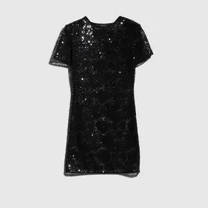 Gucci Embroidered Tulle Mini Dress With Sequins