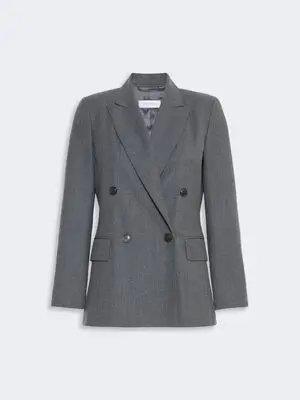 Max Mara Double-breasted Wool Flannel Blazer