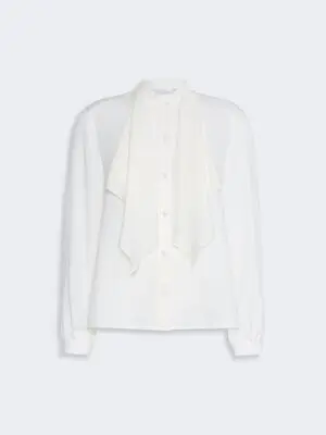 Max Mara Max Mara Ruffled Charmeuse Shirt Silk