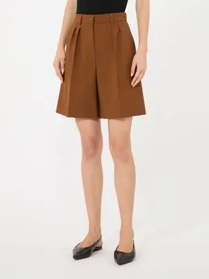 Max Mara Double Woolen Cloth Bermuda Shorts