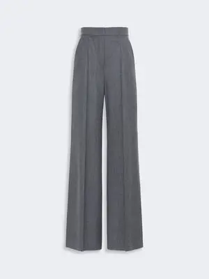 Max Mara High-waisted Stretch Wool Tailored Trousers - Medium Grey