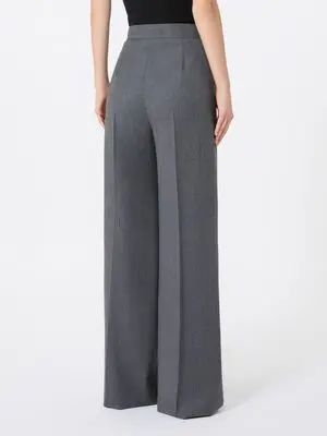 Max Mara High-waisted Stretch Wool Tailored Trousers - Medium Grey