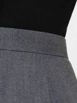 Max Mara High-waisted Stretch Wool Tailored Trousers - Medium Grey