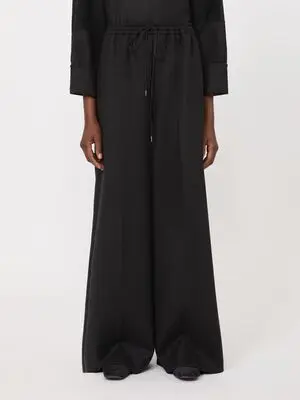 Max Mara Wool Flannel Wide-leg Trousers