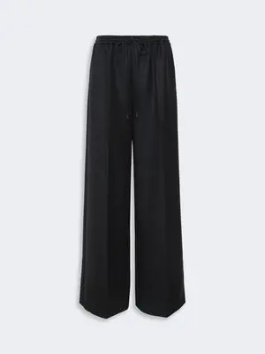 Max Mara Wool Flannel Wide-leg Trousers