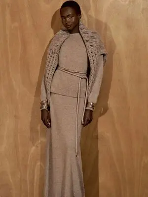 Max Mara Long Cashmere Yarn Skirt