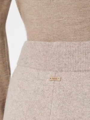 Max Mara Wide Leg Cashmere Yarn Trousers