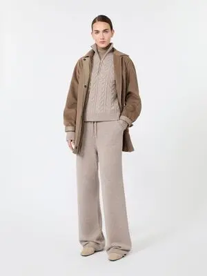 Max Mara Wide Leg Cashmere Yarn Trousers