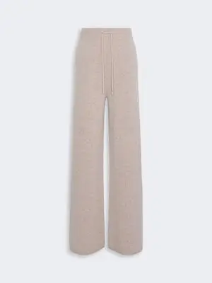 Max Mara Wide Leg Cashmere Yarn Trousers