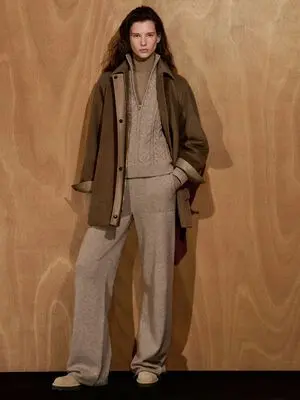Max Mara Wide Leg Cashmere Yarn Trousers