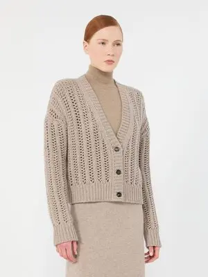 Max Mara Open-knit Cashmere Cardigan
