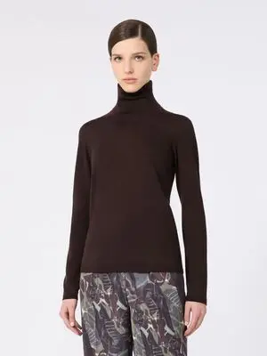Max Mara Wool Yarn Polo-neck Sweater