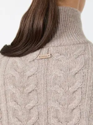 Max Mara Cable-knit Cashmere Half-zip Sweater