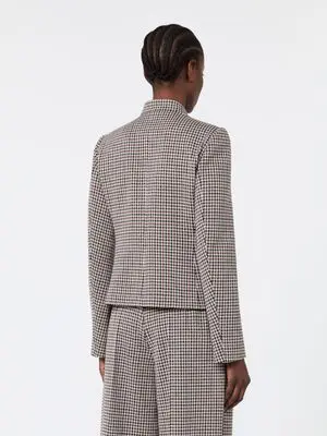 Max Mara Slim Houndstooth Jersey Jacket