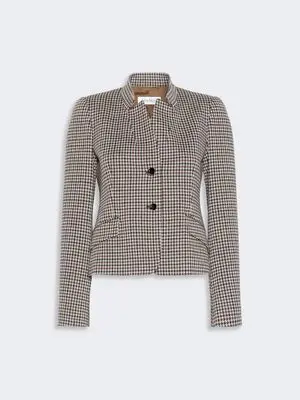 Max Mara Slim Houndstooth Jersey Jacket